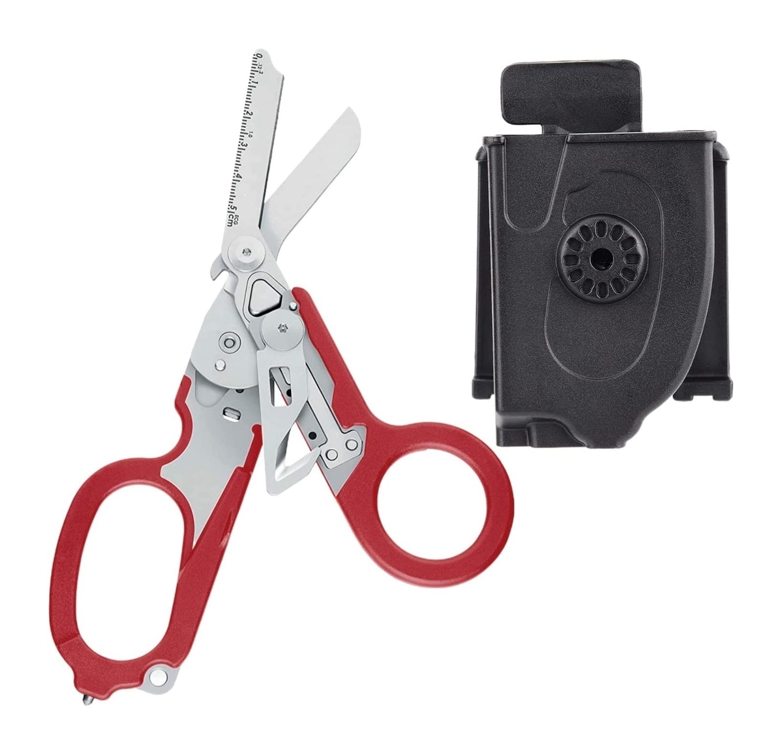 Rescue Emergency Multitool Shears with Folding Scissors, 6 in 1 First ...