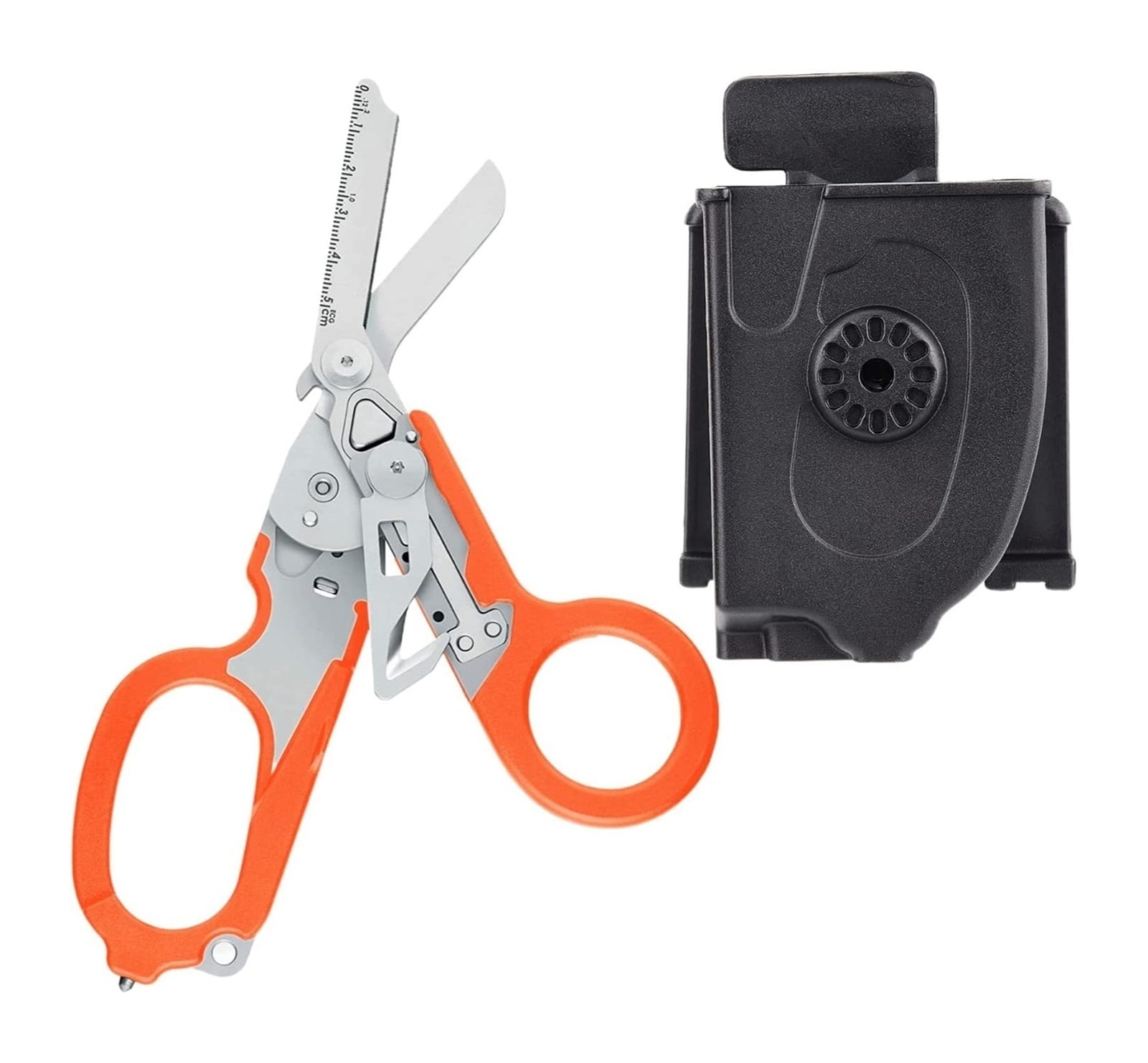 Rescue Emergency Multitool Shears with Folding Scissors, 6 in 1 First ...