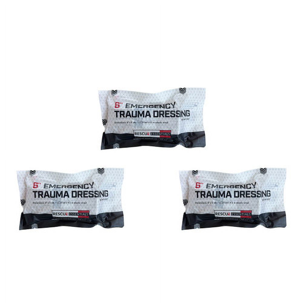 Emergency Trauma Dressing, 6" - 3 Pack - Walmart.com