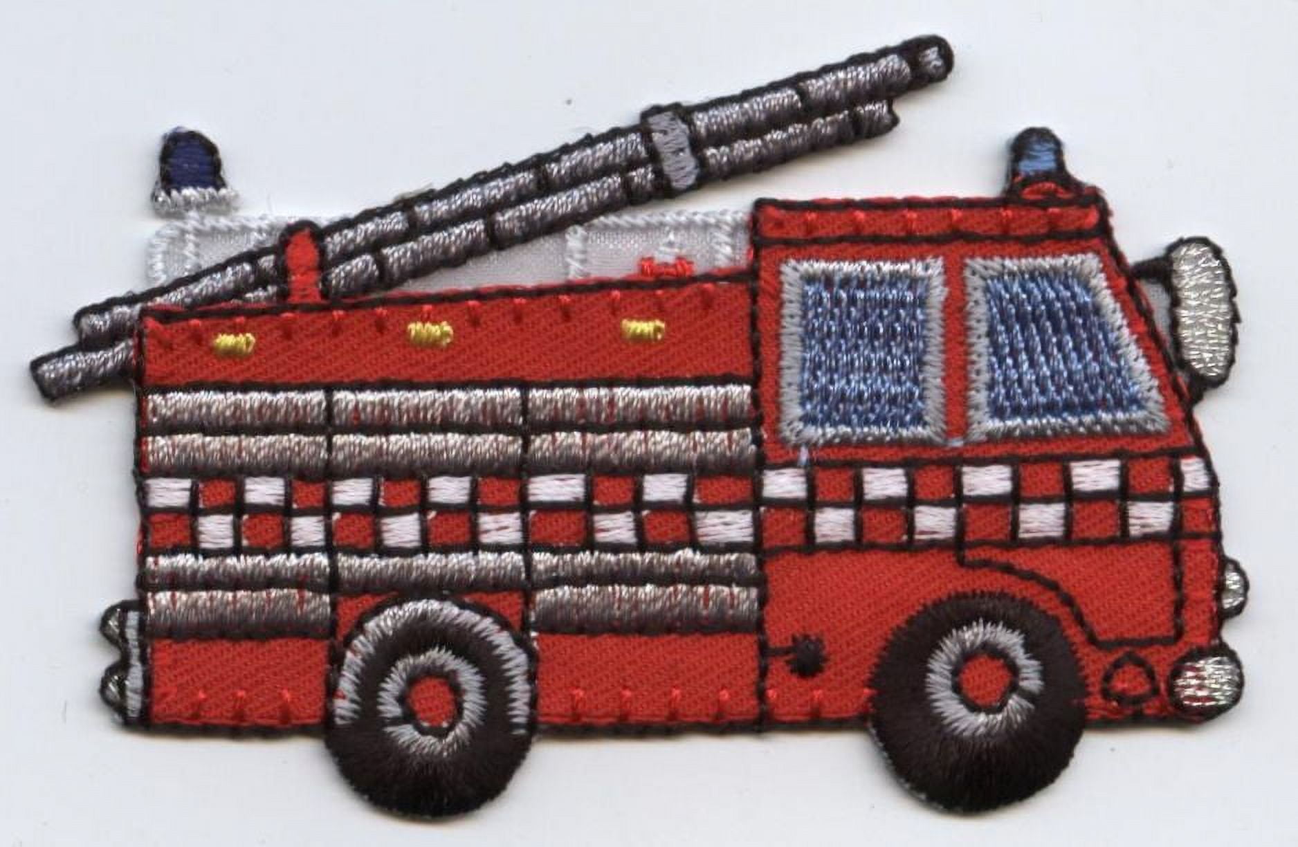 Rescue Fire Engine - Truck - Iron on Applique/Embroidered Patch ...