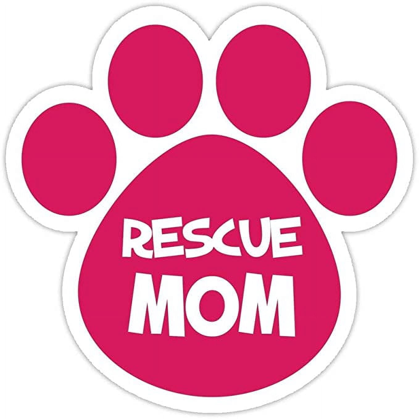 Rescue Mom - Bumper Sticker Vinyl Decal Car Truck 5"X 5" - Walmart.com