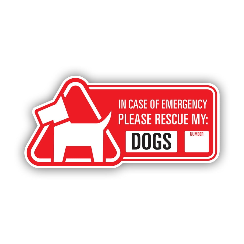 Rescue My Dog Sticker Decal - Self Adhesive Vinyl - Weatherproof - Made ...