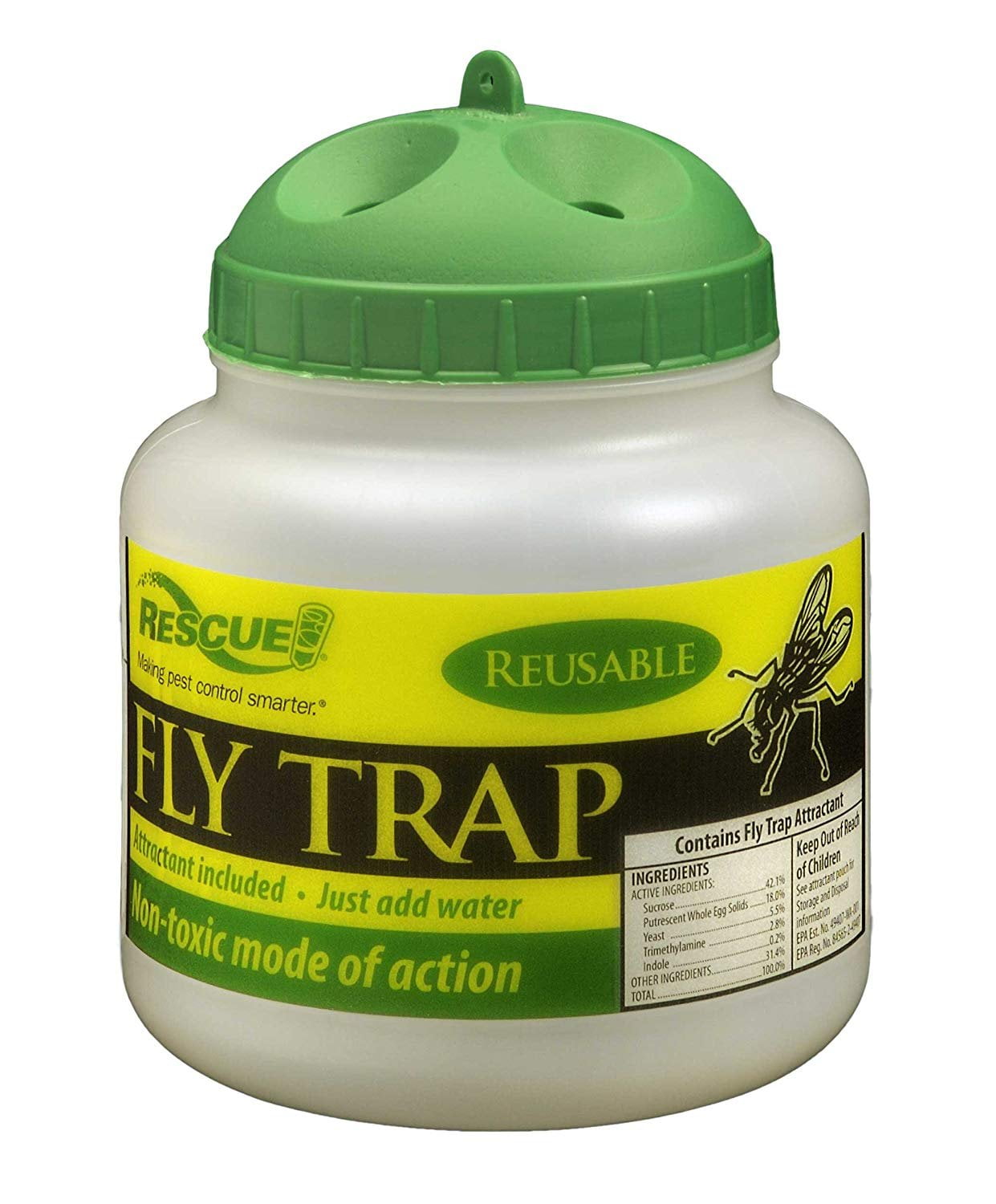 Rescue - Reusable Plastic Reusable Non-Toxic Fly Trap 12 Traps ...