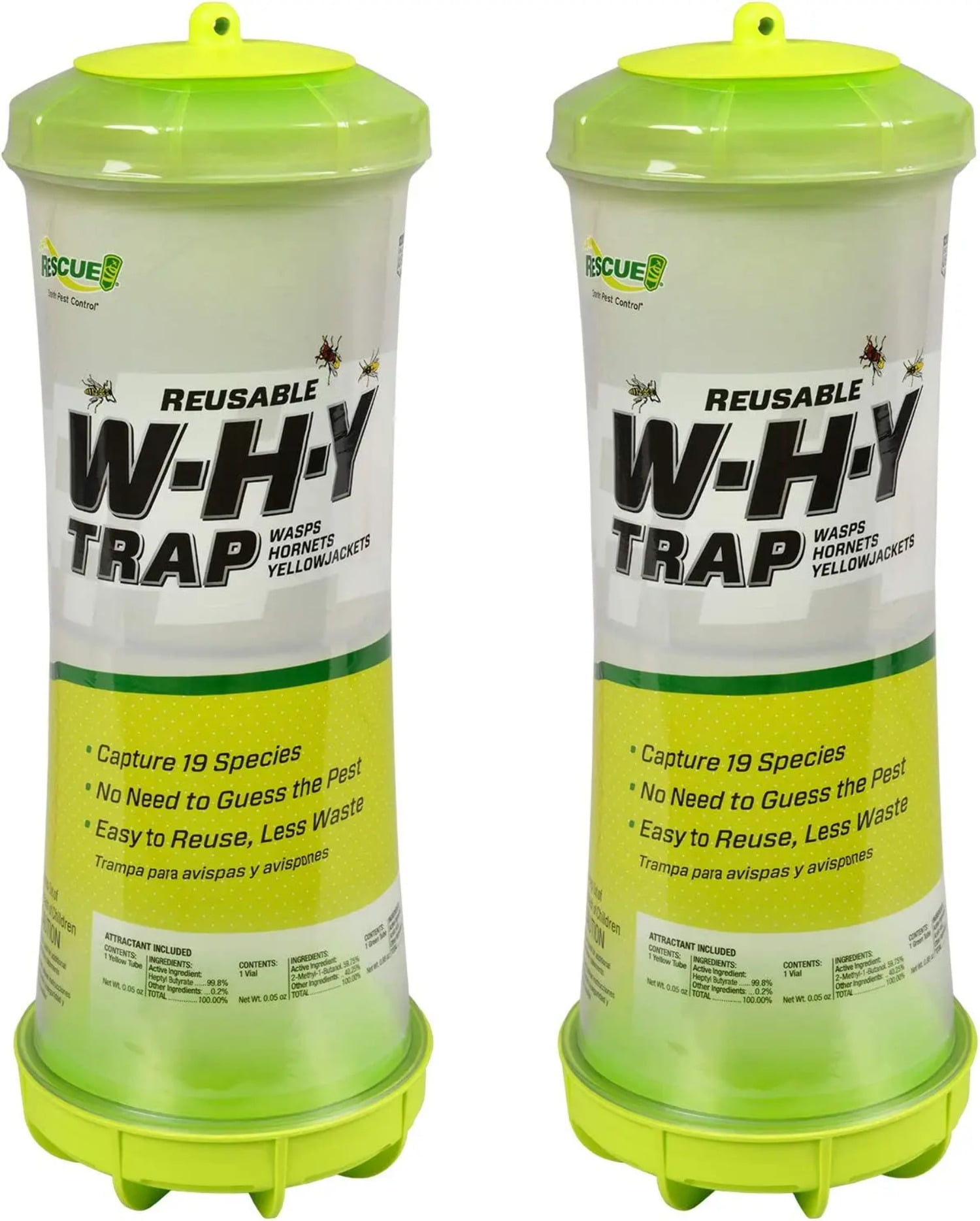 Rescue! Reusable WHY Trap For Wasps Hornets Yellowjackets - Walmart.com