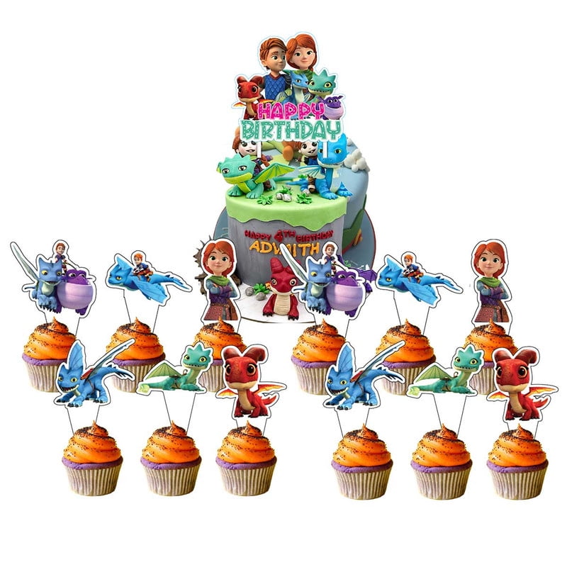Rescue Riders Cake Topper Cupcake Set Party Supplies Decoration ...