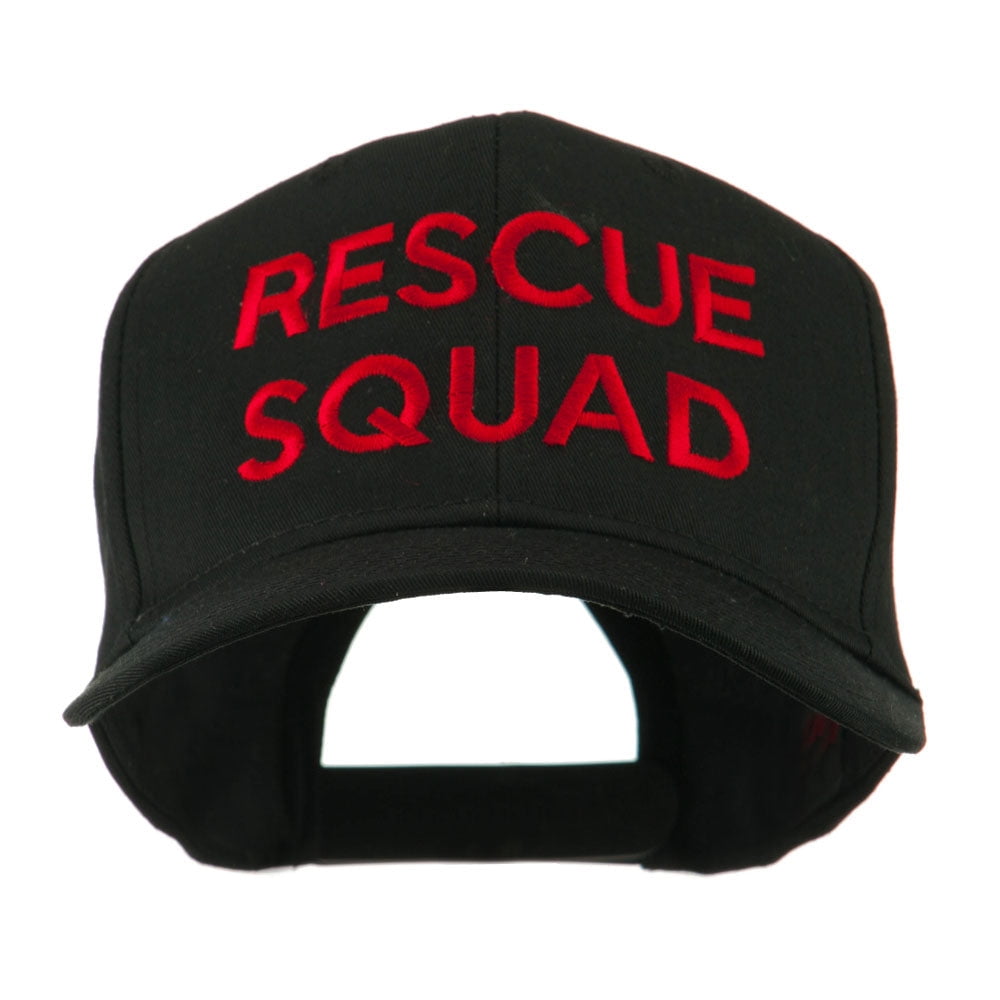 Rescue Squad Embroidered Cap - Black OSFM - Walmart.com