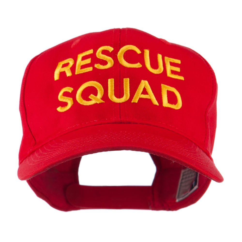 Rescue Squad Embroidered Cap - Red OSFM - Walmart.com