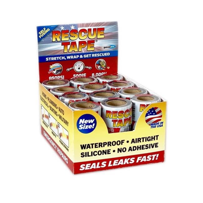 Rescue Tape 1015455 1 in. x 5 ft. Silicone Self Sealing Tape, Black ...