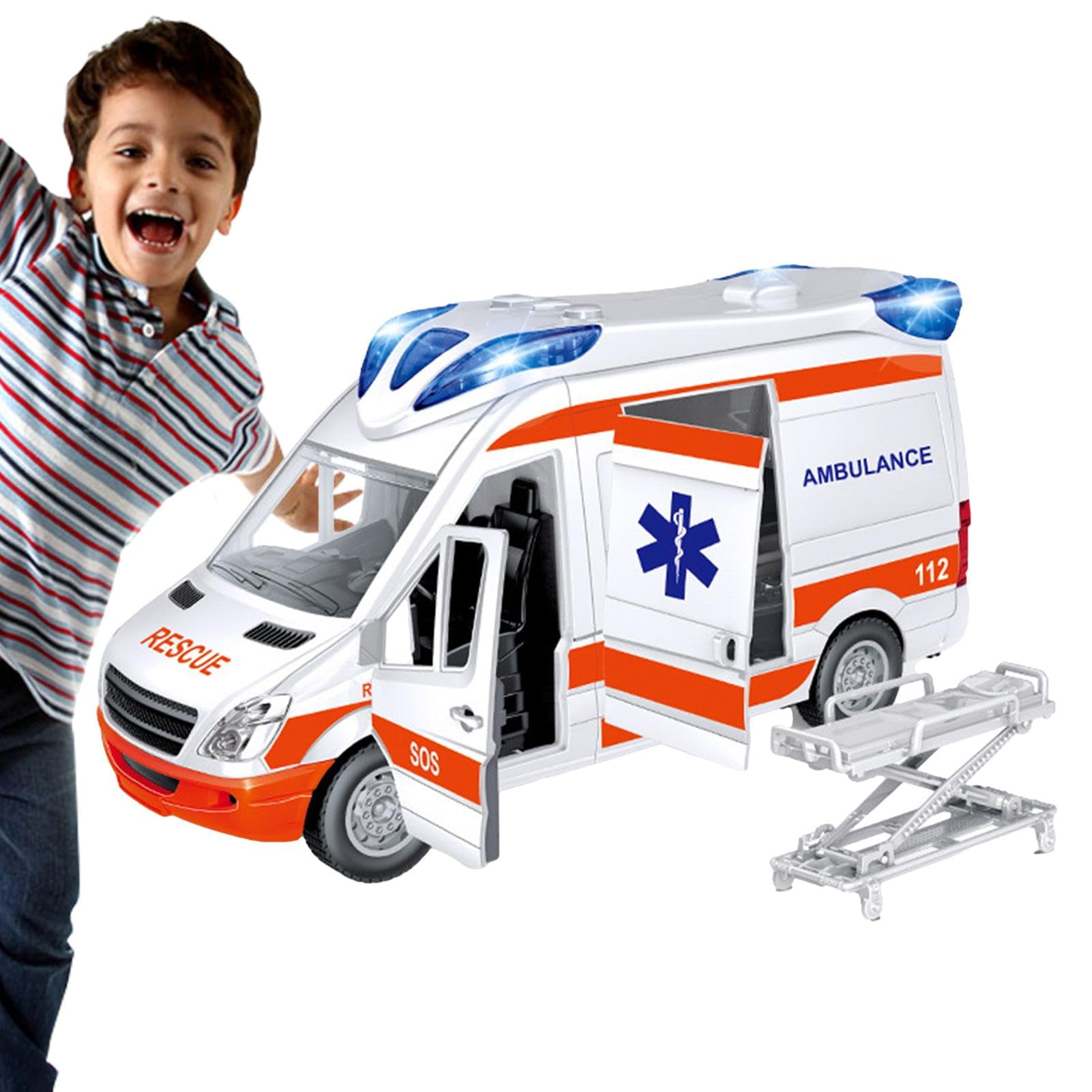 Rescue Vehicle Toys | With Lights And Sound Play Ambulance Toy For Kids ...
