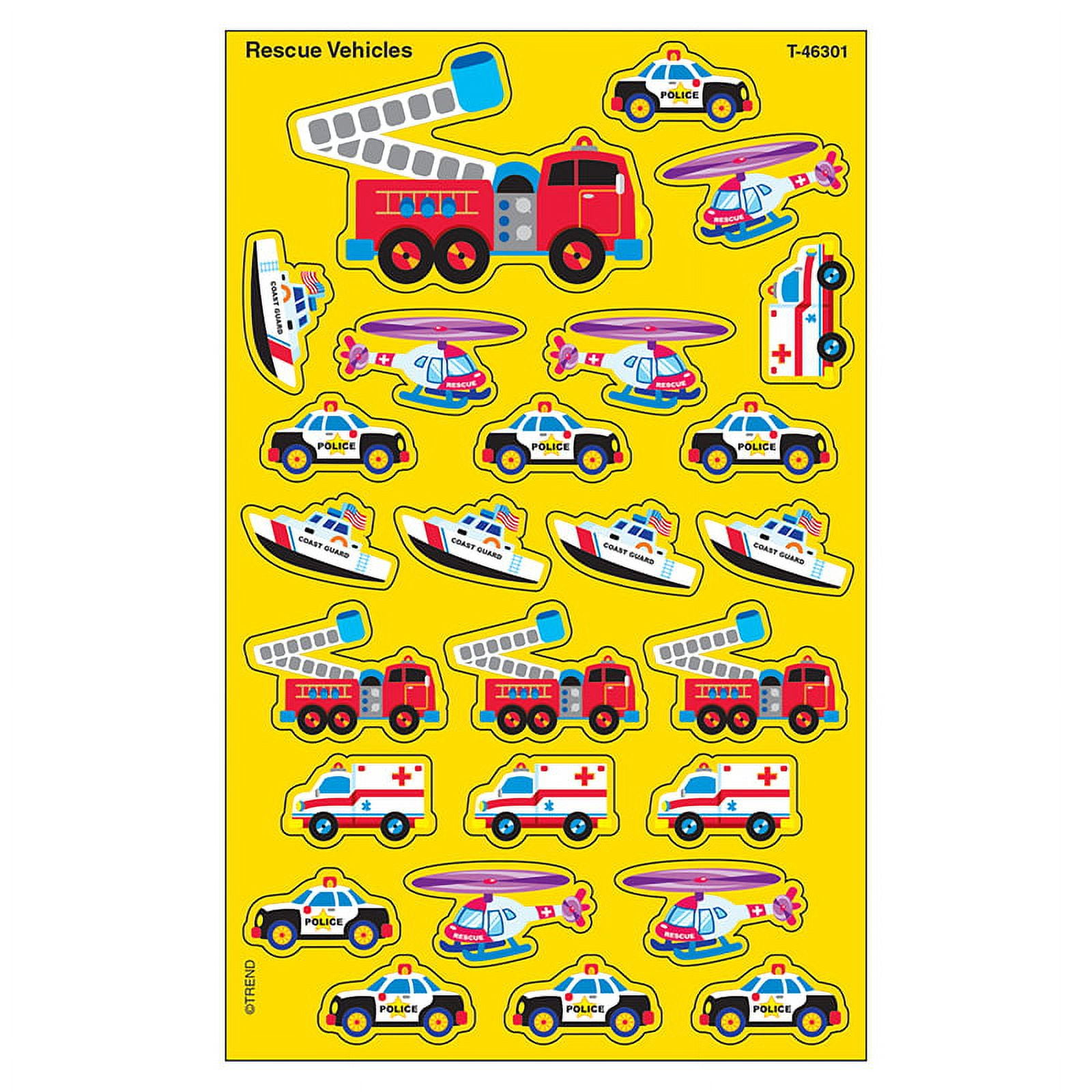 Rescue Vehicles superShapes Stickers-Large, 200 ct | Bundle of 10 Packs ...