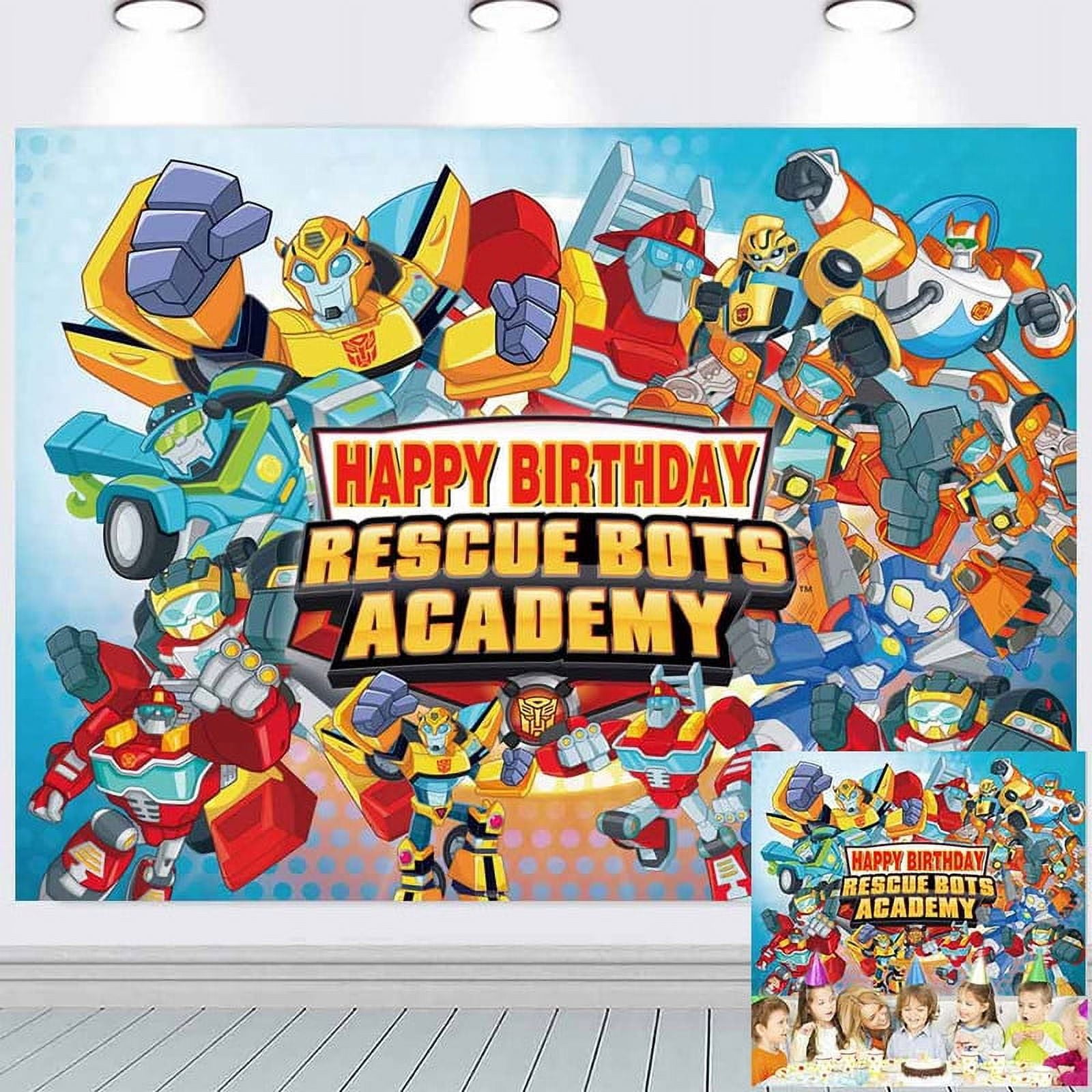 Rescue bots Backdrop Banner Party Supplies Poster Movie Theme ...