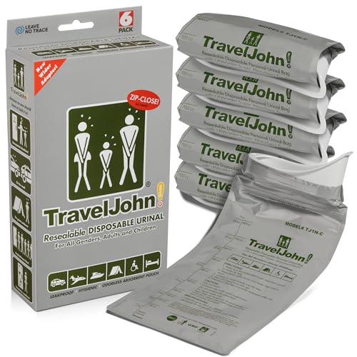 Resealable Disposable Urinal for All Genders, Adults, and Children (6 ...