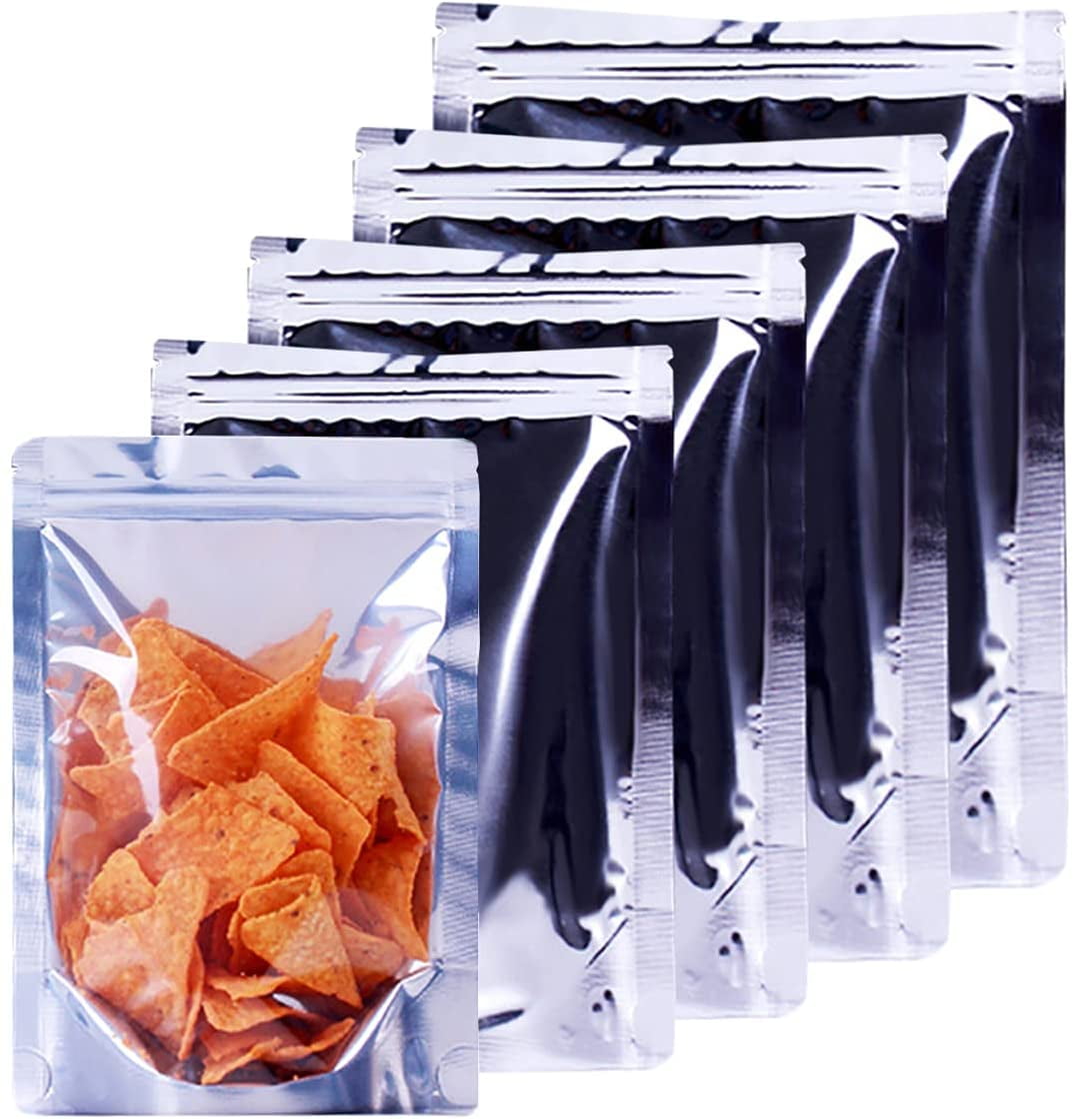 Resealable Mylar Bags Self-sealing Self-Lock Stand Up Food Storage ...