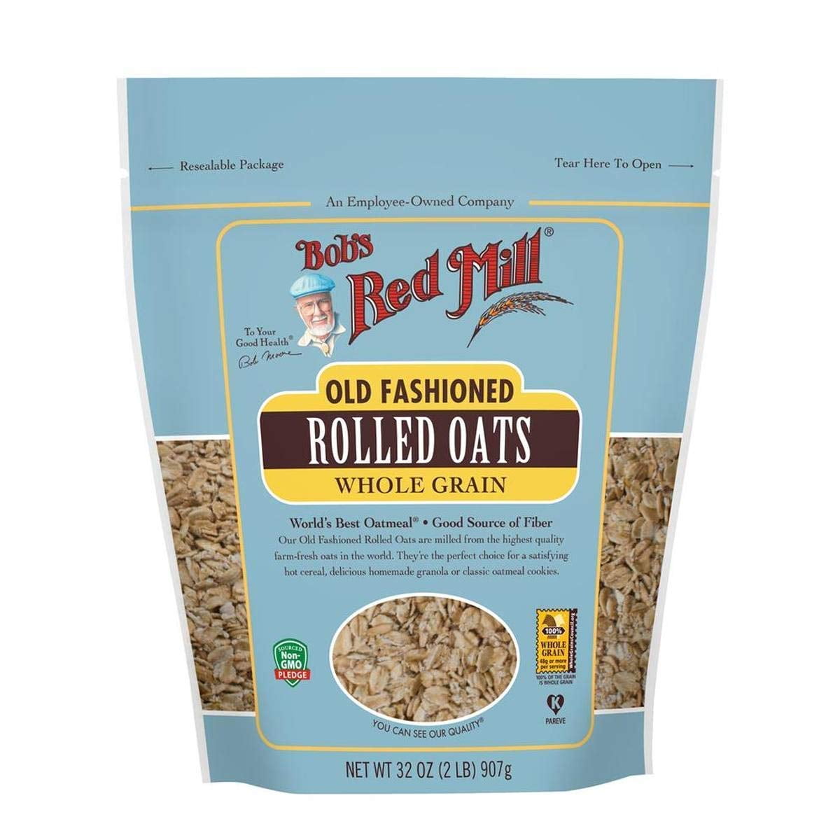 Resealable Old Fashioned Regular Rolled Oats, 32 Ounce (Pack of 2 ...