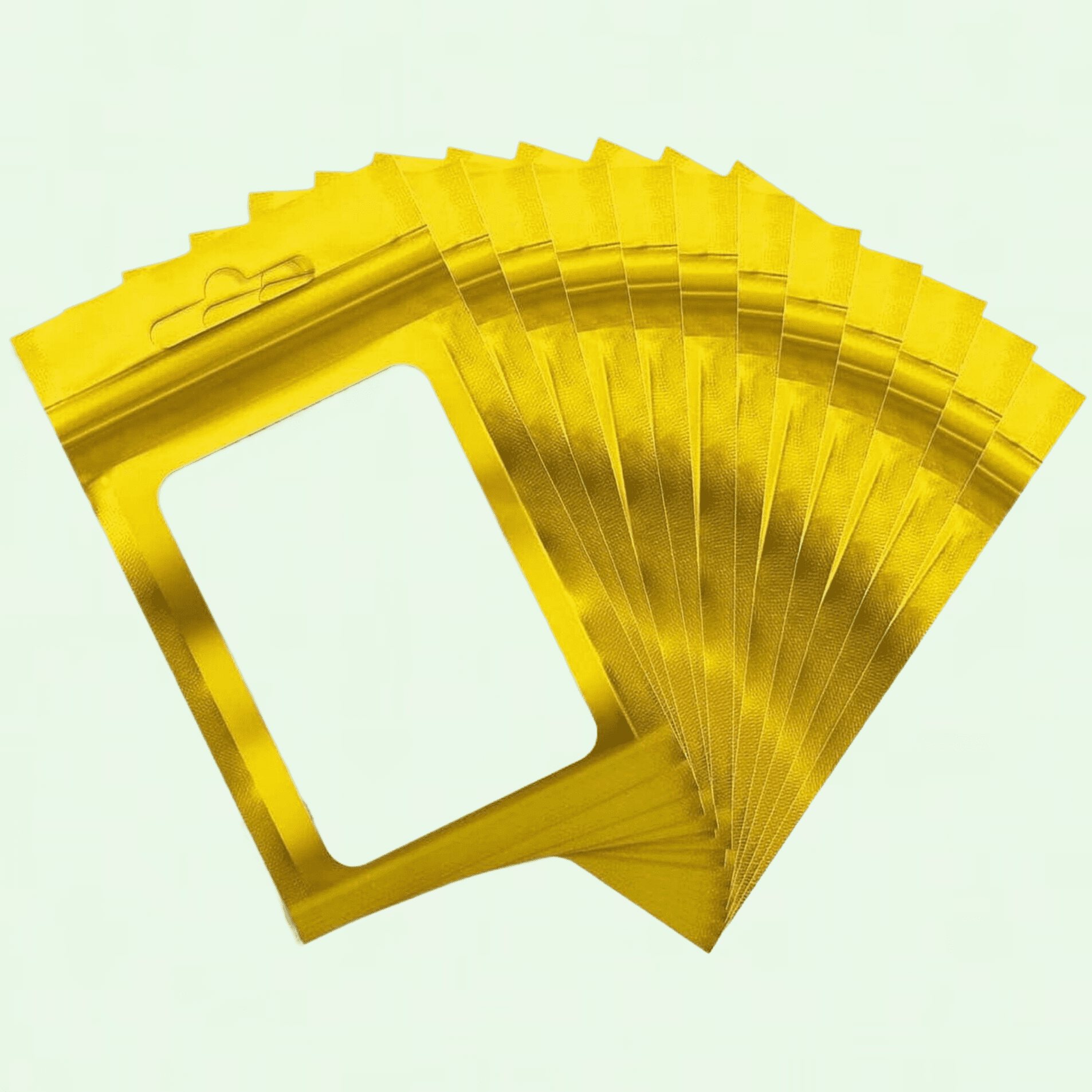 Resealable Small Mylar Ziplock Bags, 50pcs, 3.5"x6.3", Golden, Food ...