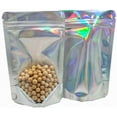 Resealable Stand Up Bags 50 Pack 3.9x5.9 inch Front Clear Mylar Foil ...
