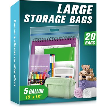 Ziploc Extra Heavy Duty Big Bags, X-Large, 4-Pack, Pleated Bottom ...