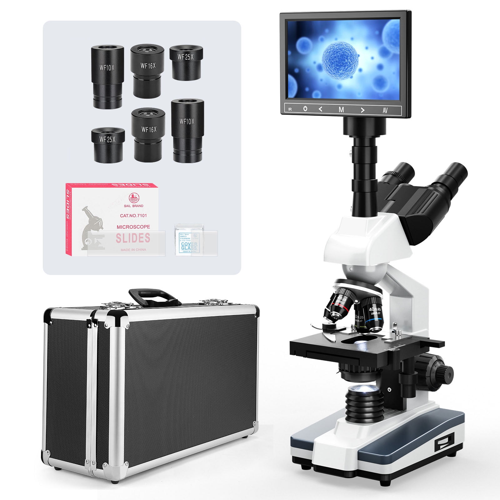 [Research-Grade] Vabiooth Lab Compound Trinocular Microscopes 40X-2500X ...