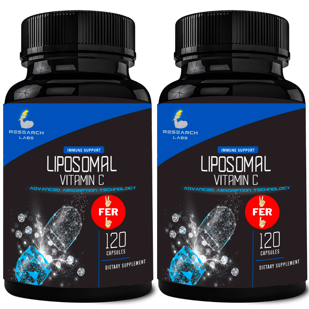 Research Labs Liposomal Vitamin C Supplement, Enhanced Absorption, 1000mg, 240 Capsules ...