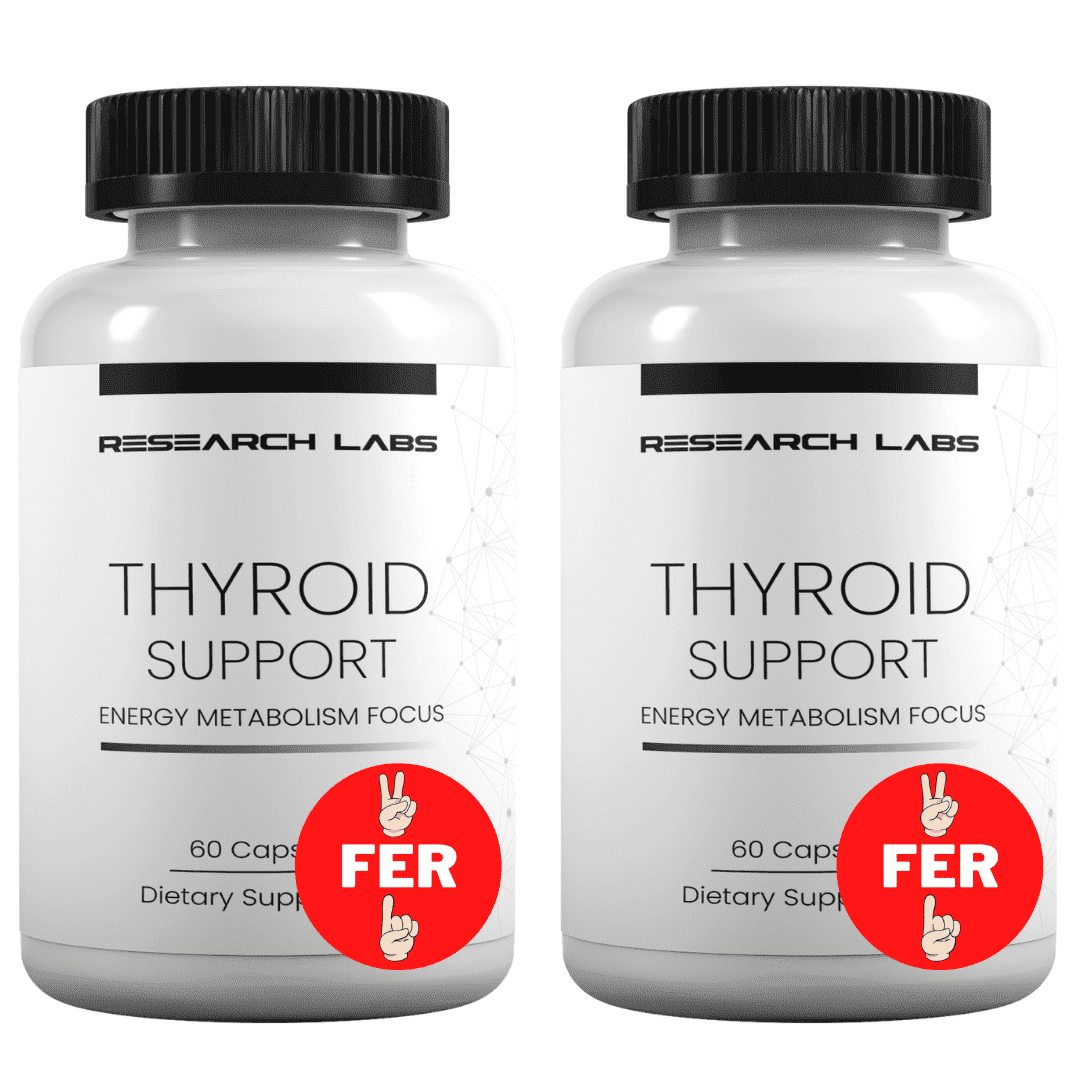 Research Labs Thyroid Support + Iodine - Energy Boosting, Metabolism ...