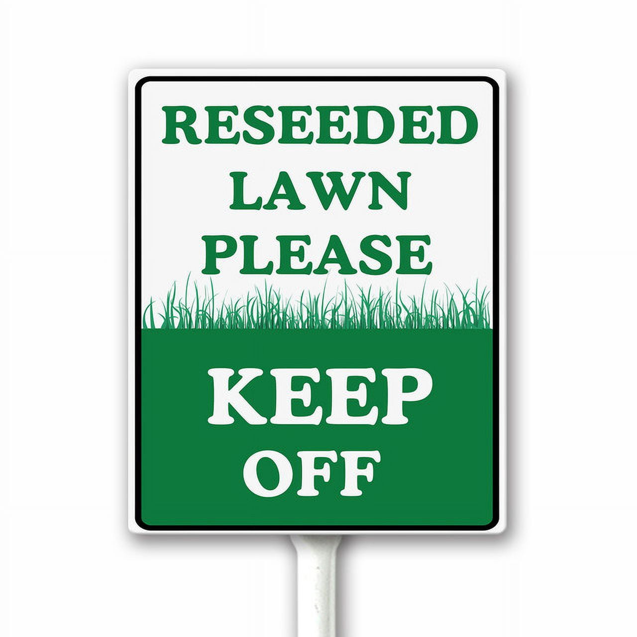 Reseeded Lawn Please Keep Off Yard Sign With Stake, Keep Off Grass Sign ...