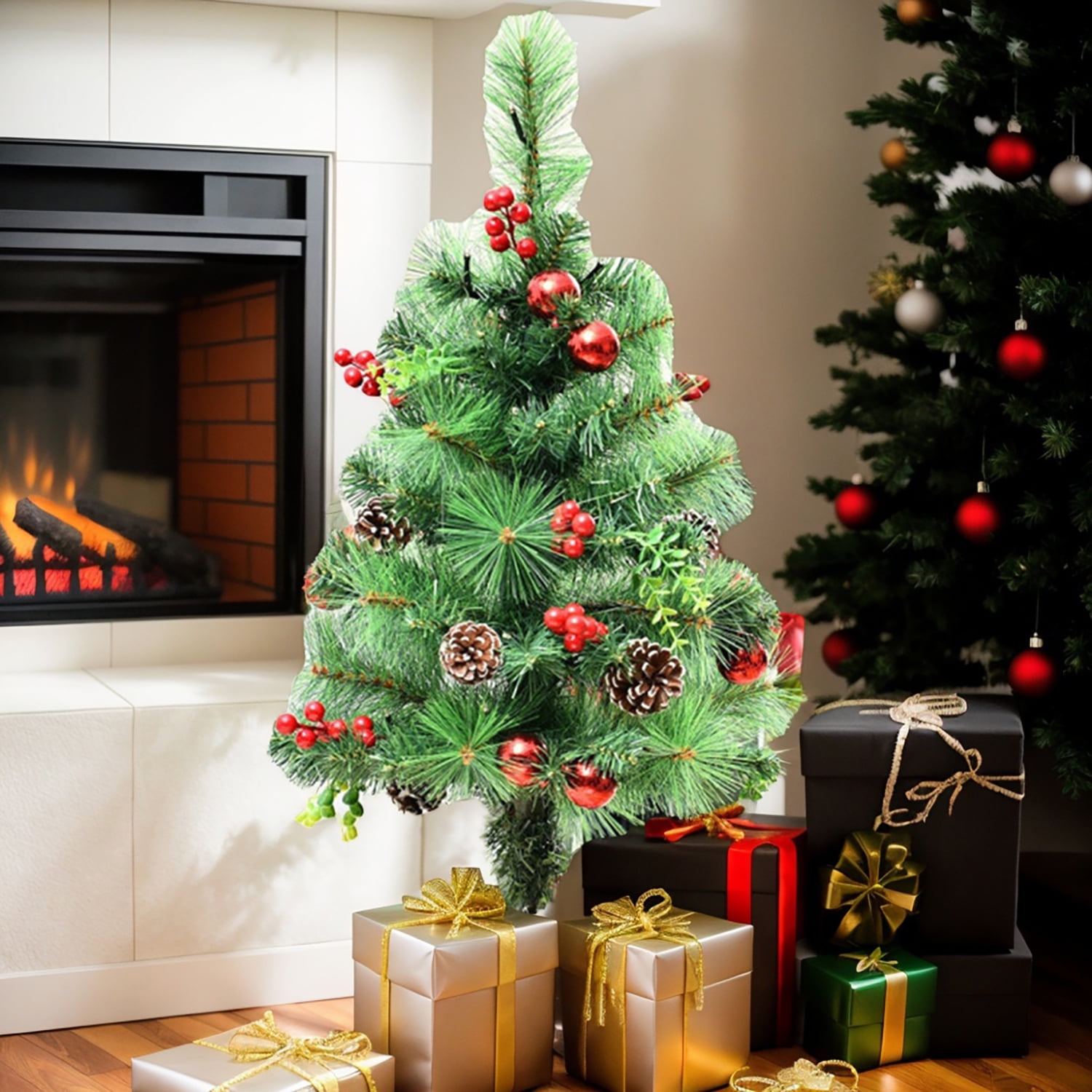 Resenkos 2 Pack 29 Inch Small Tabletop Christmas Trees with Stand ...
