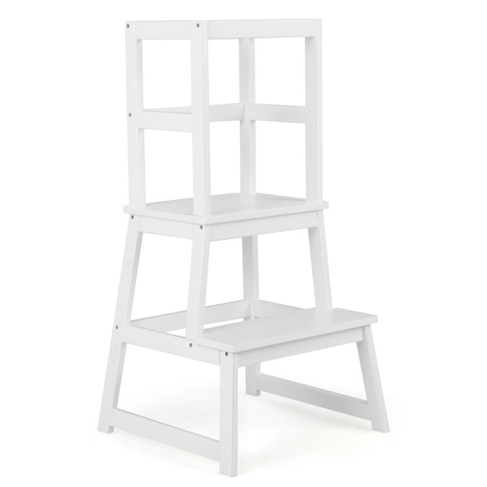 Resenkos 2-in-1 Multifunctional Toddler Step Stool with Safety Rail ...