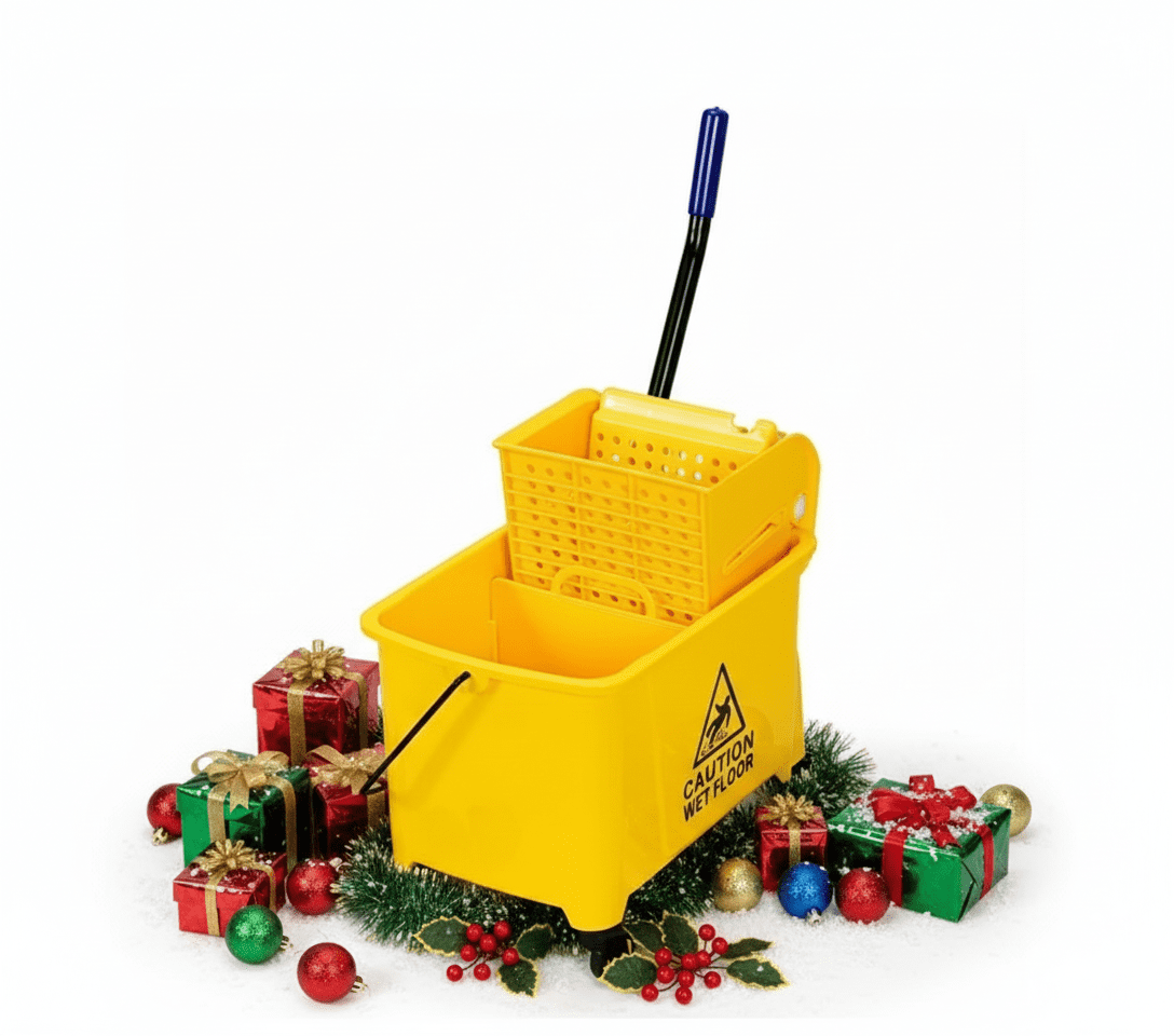 "Resenkos 21 Quart Large Mop Bucket, Side Press Wringer, Rubber Swivel ...