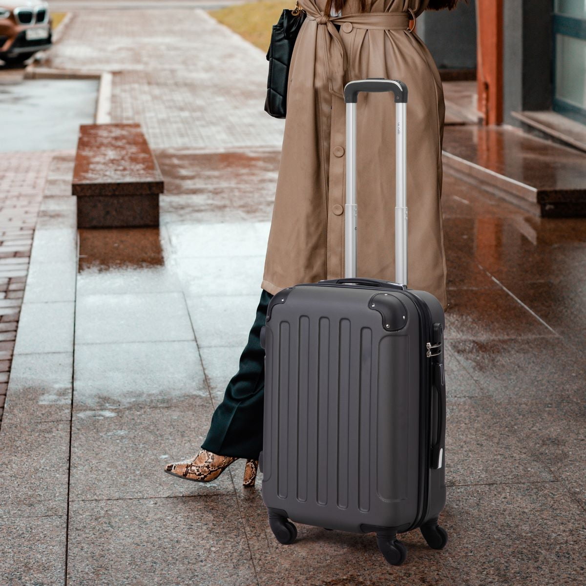 Resenkos 3-Piece Luggage Expandable Lightweight Travel Suitcase Set ...