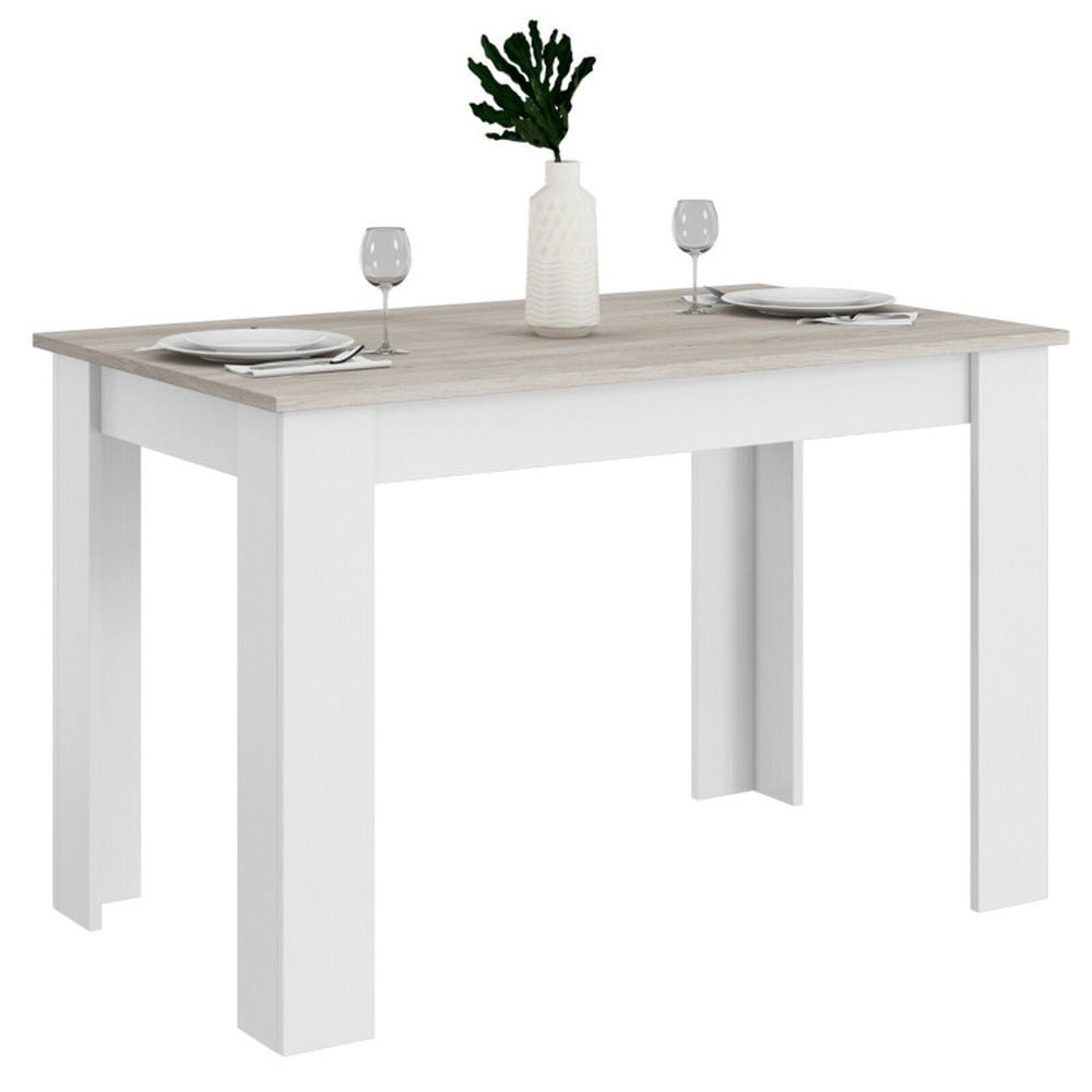 Resenkos 47 Inches Dining Table for Kitchen and Dining Room-Light Gray ...