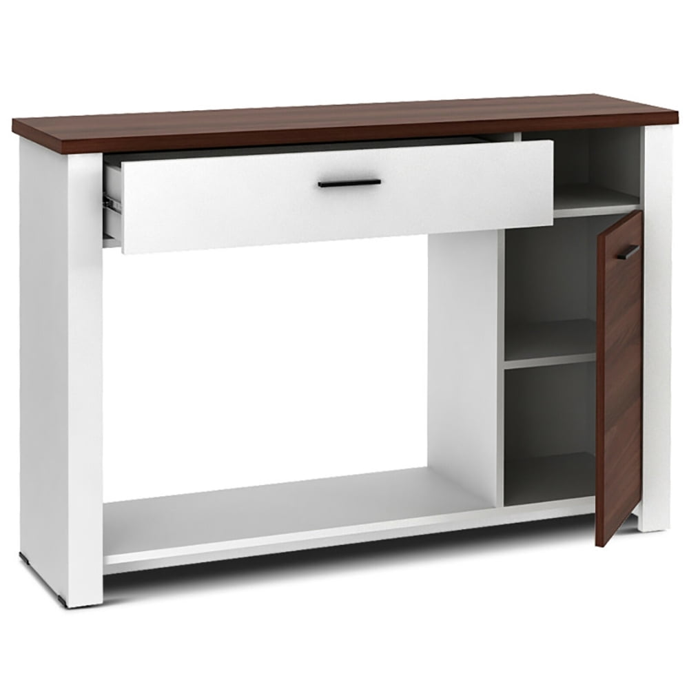 Resenkos 48 Inch Console Table with Drawer and Cabinet, Narrow Console ...