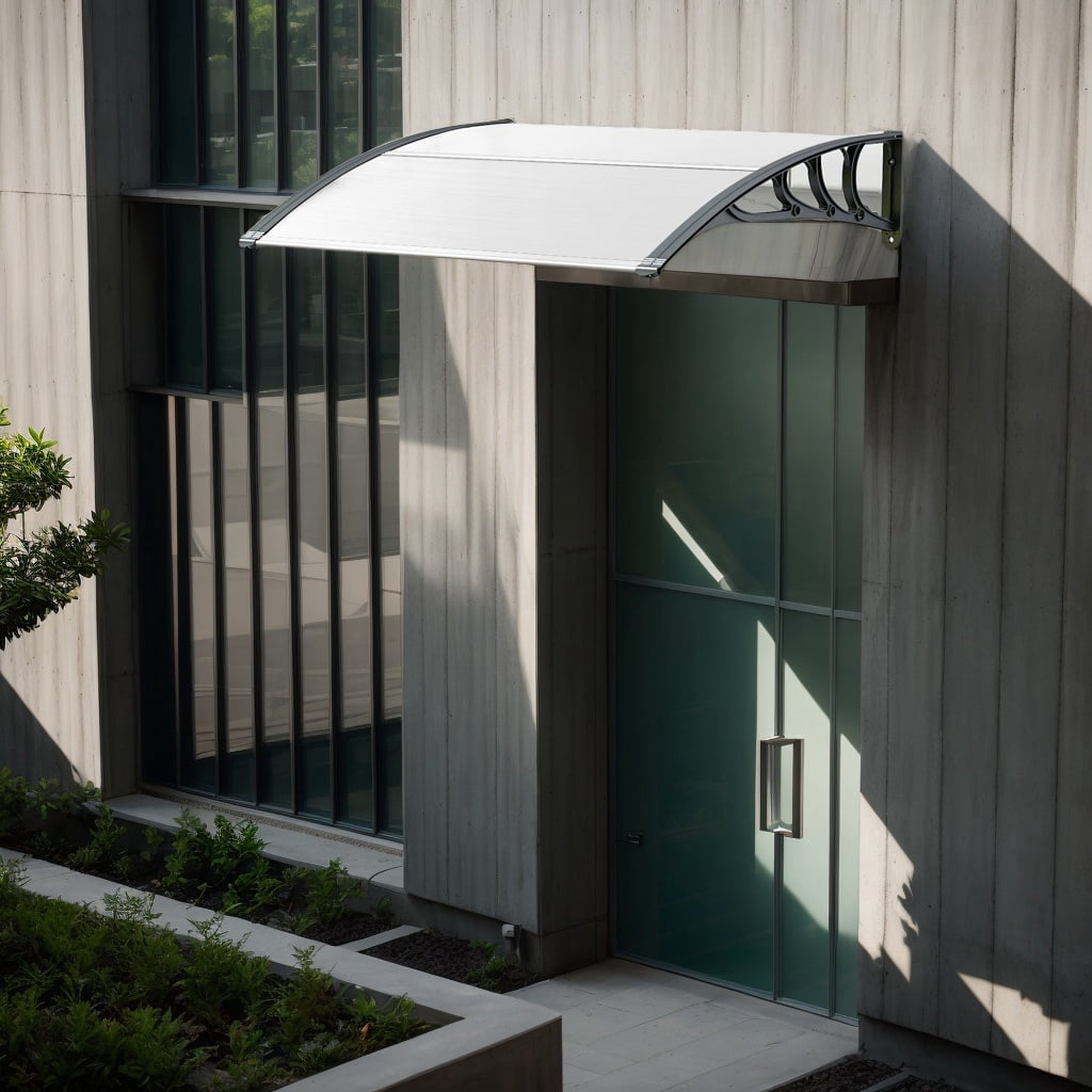 Resenkos 48 x 40 Inch Outdoor Front Door Window Awning Door Canopy ...
