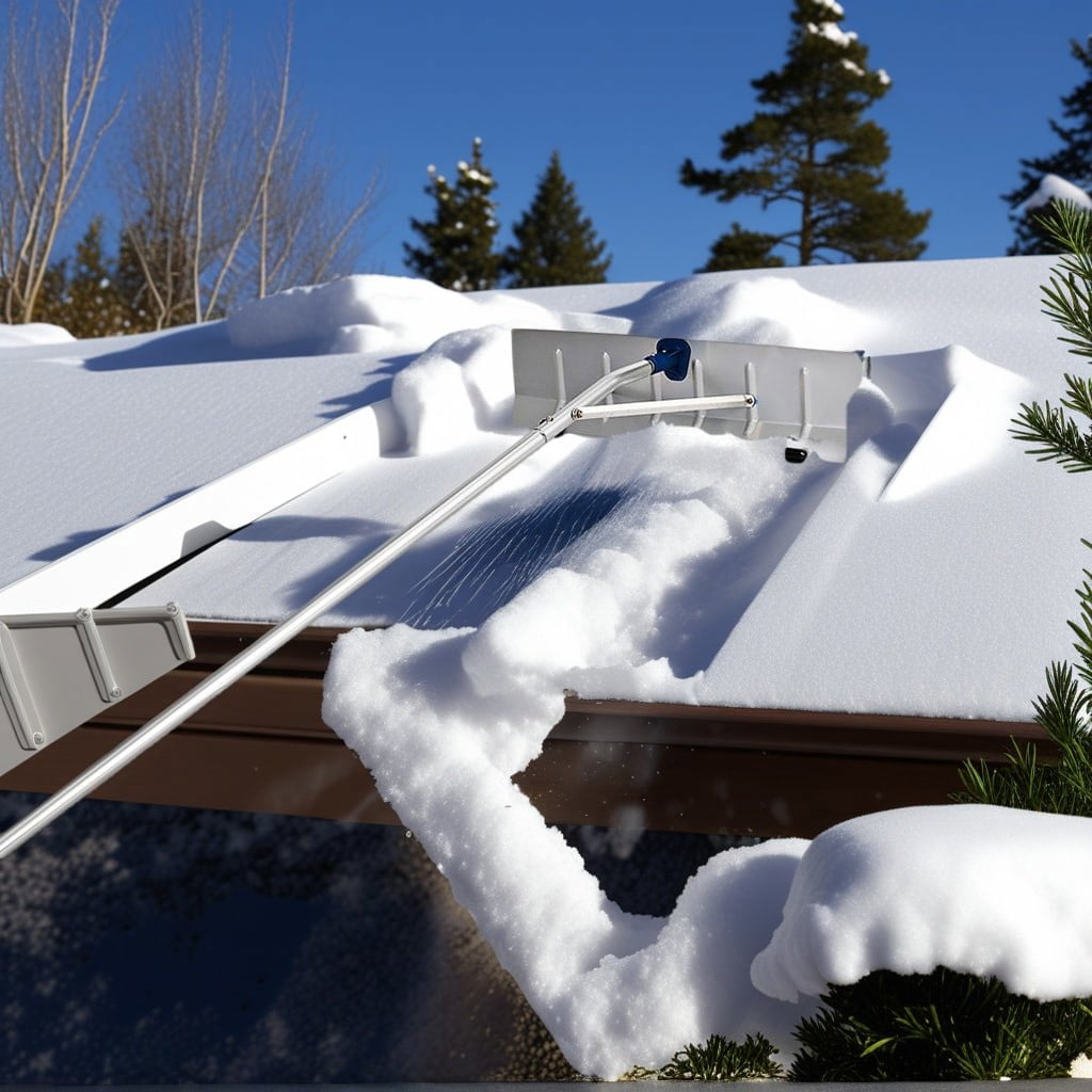 Resenkos 5-20 Feet Extendable Aluminum Snow Roof Rake with Wheels ...