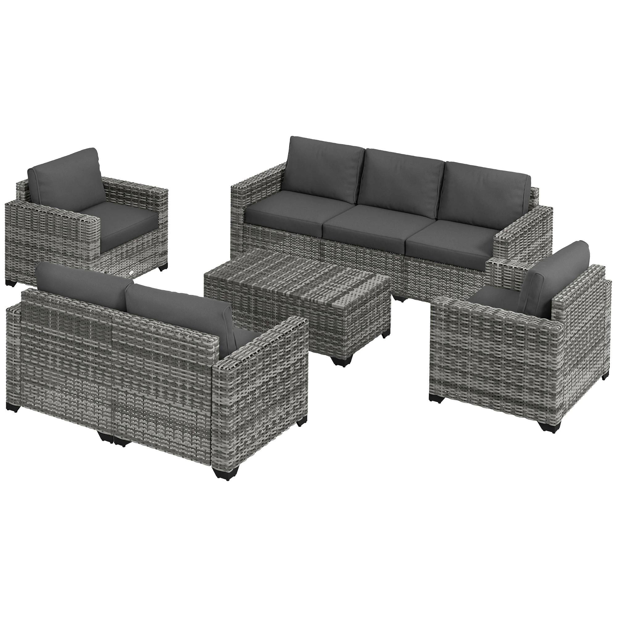 Resenkos 5 Pieces Patio Sectional Furniture Set, Outdoor Sectional ...