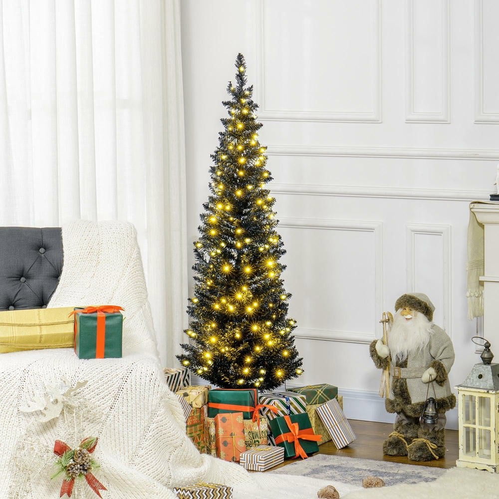 Resenkos 5ft Slim Artificial Pencil Christmas Tree - Realistic Branches ...
