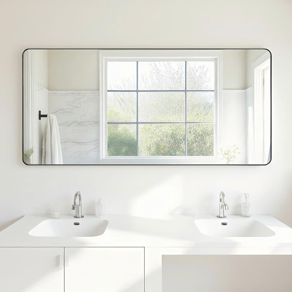 Resenkose 60x28 Inch Extra Large Rectangle Wall Mirror with Rounded ...