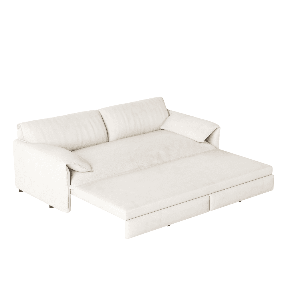 Resenkos 66" Queen Pull Out Sofa Bed, 3-in-1 Convertible Sleeper with ...