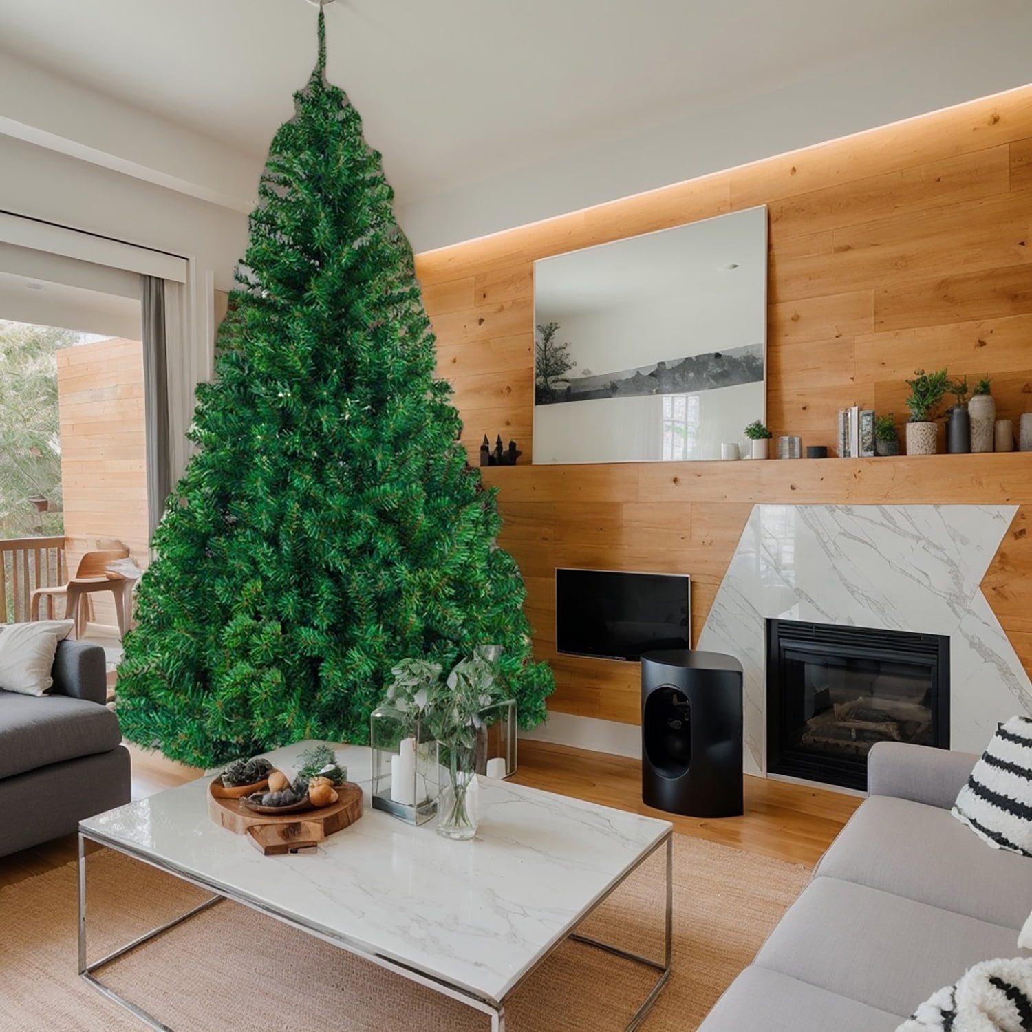 Resenkose 6ft 1050 Branch Christmas Tree, Green - Walmart.com
