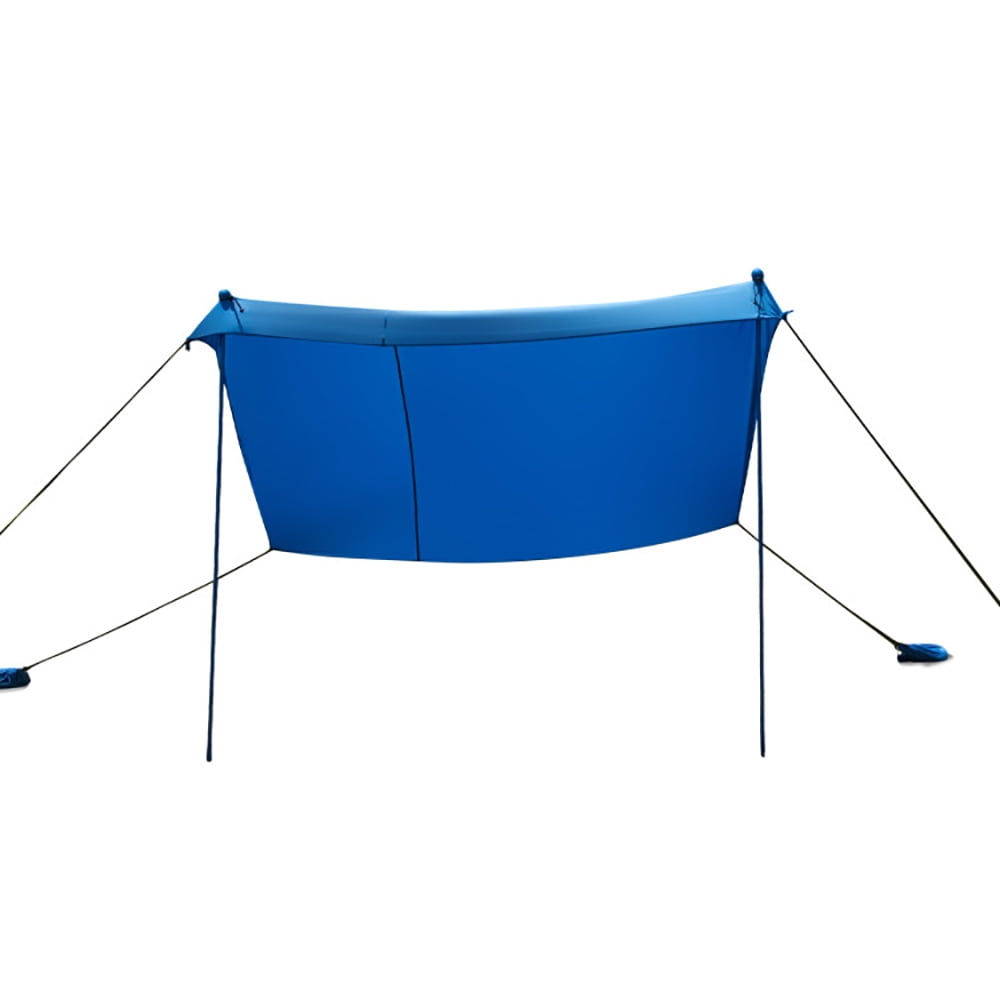 Resenkos 7 x 7 Feet Family Beach Tent Canopy Sunshade with 4 Poles-Blue ...