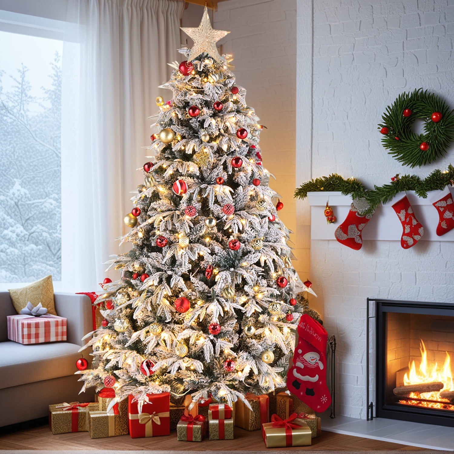 Resenkos 7ft Automatic Tree Structure Single-Sided Pe PVC Material ...