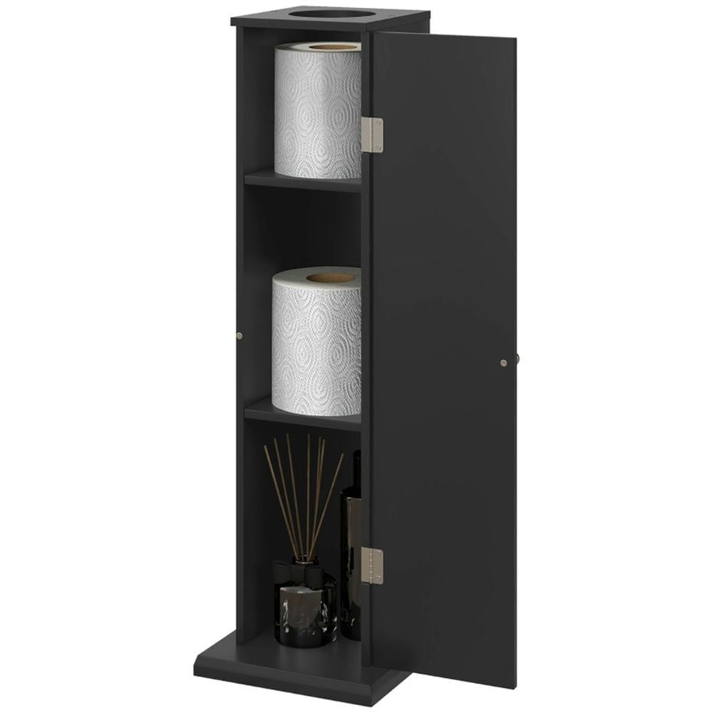 Resenkos Black Bathroom Cabinet - Narrow Floor Unit, for Bathroom ...