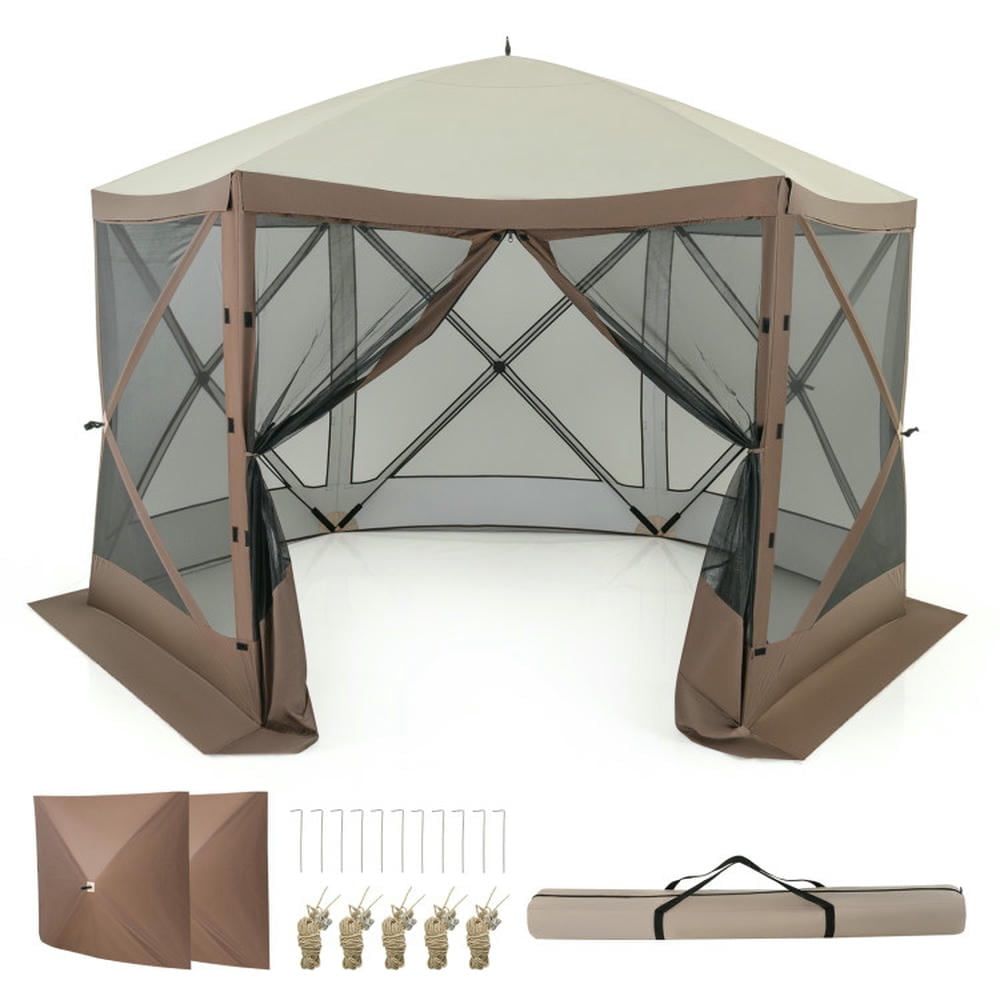Resenkos Canopy, Outdoor Canopy Tent,Pop-up Gazebo 6-sided Instant ...