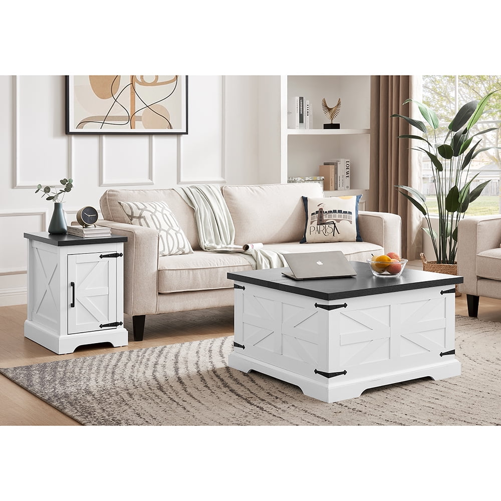 Resenkos Center Coffee Table, Living Room Table,Farmhouse Coffee Table ...