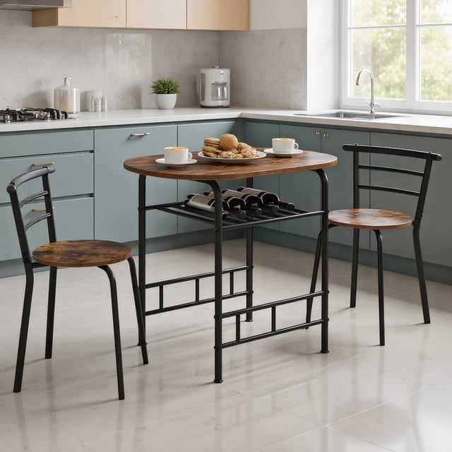 Resenkos Dining Room Table Set,Dining Table Set,3-Piece Space-Saving ...