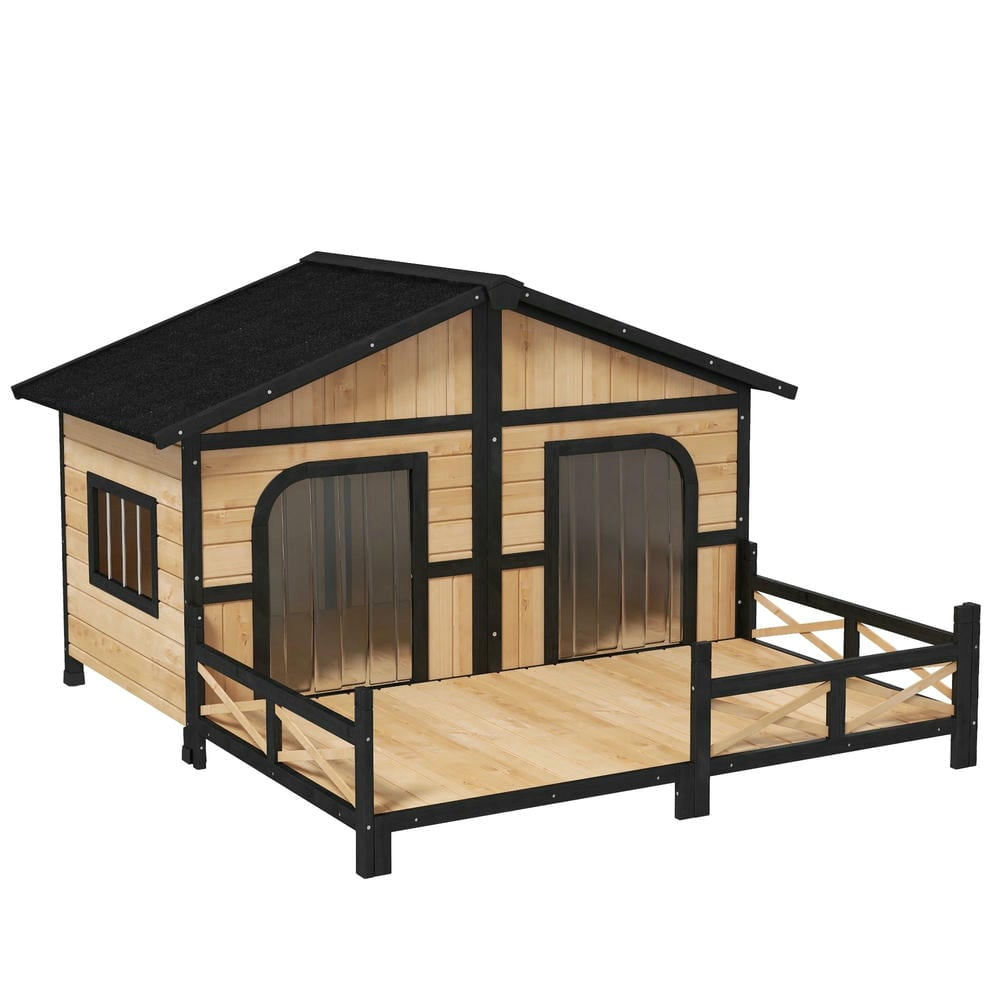 Resenkos Dog House, Pet House,Dog Cave,Dog House Outdoor, Wooden Dog ...
