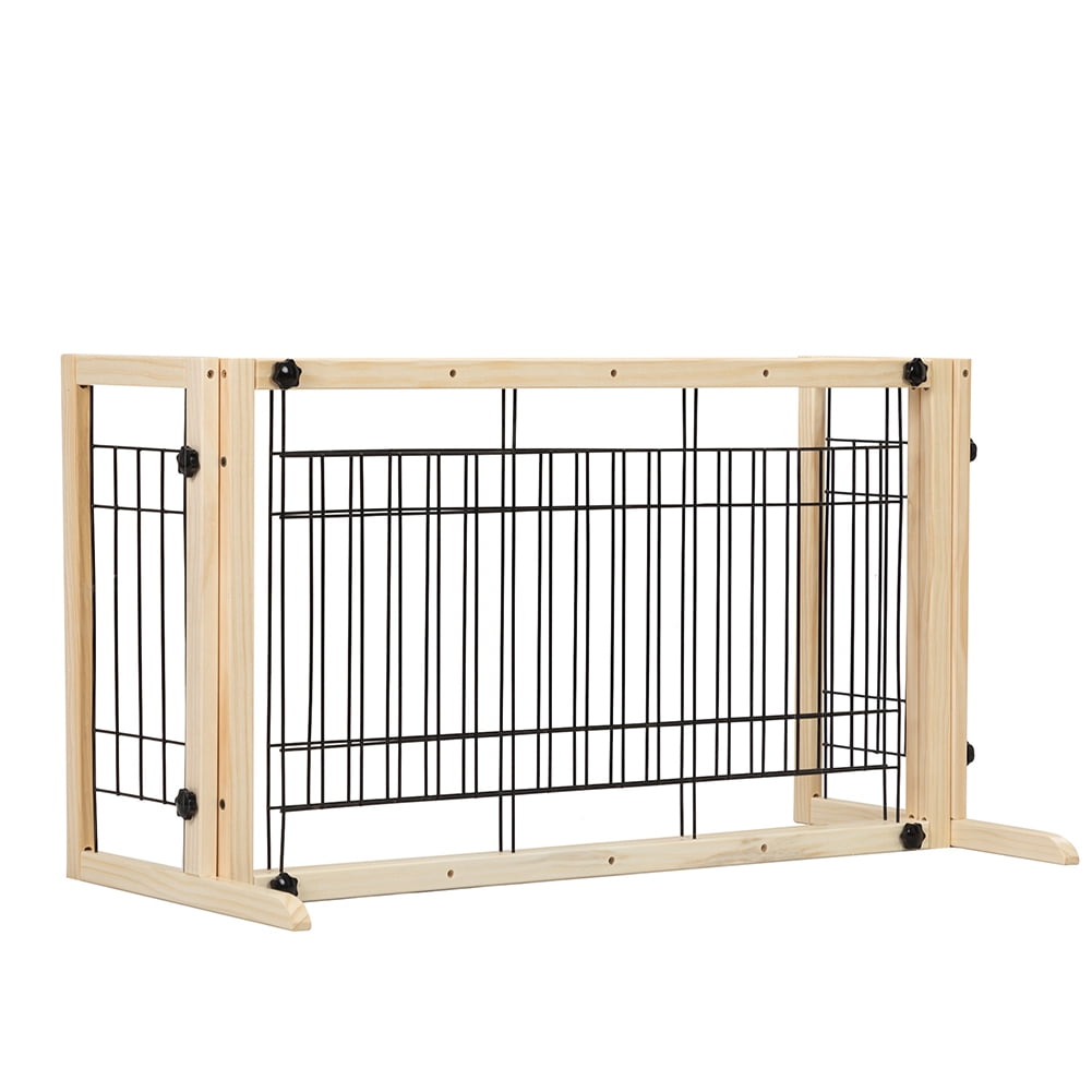 Resenkos Dog Rabbits Fence Blocker,Garden Fence,Wood Freestanding Pet ...