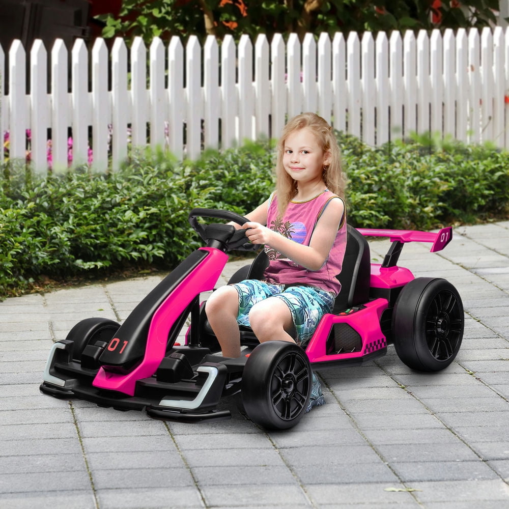 Resenkos Electric Ride-on Kart,24V 7.5 MPH Electric Go Kart with Seat ...