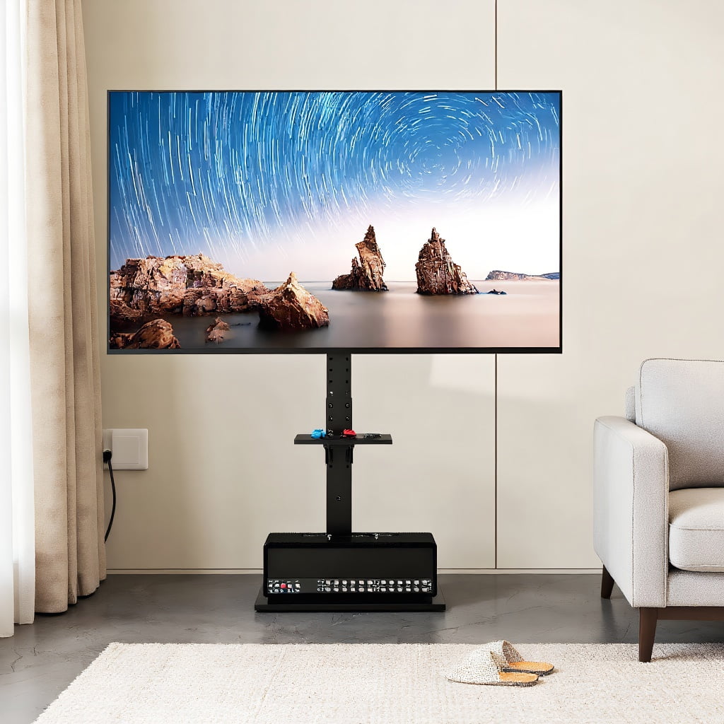 Resenkos Entertainment TV Stand,Entertainment CenterTilt and Height ...