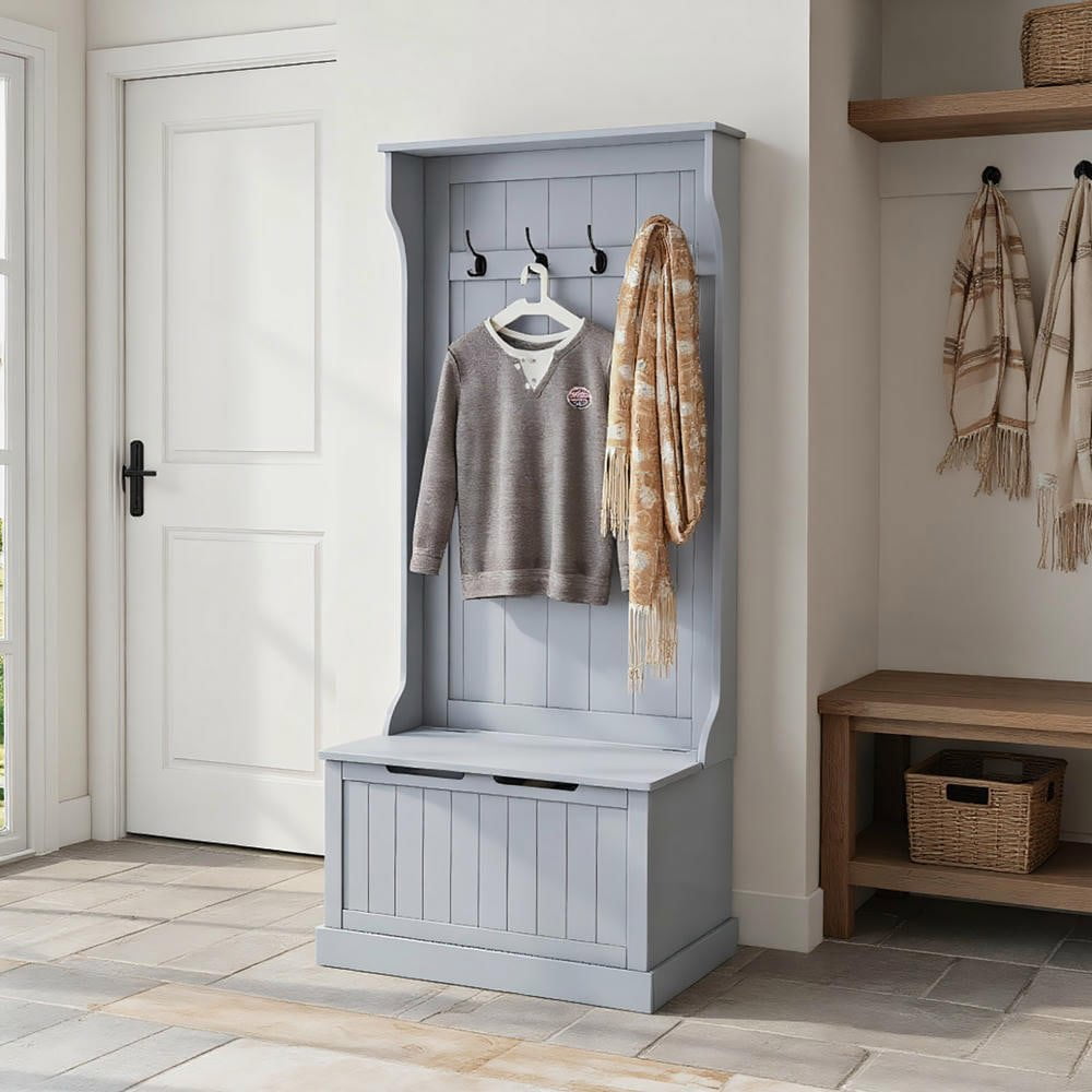 Resenkos Entryway Hall Tree - Coat Rack, Sitting/Mudroom Bench with ...