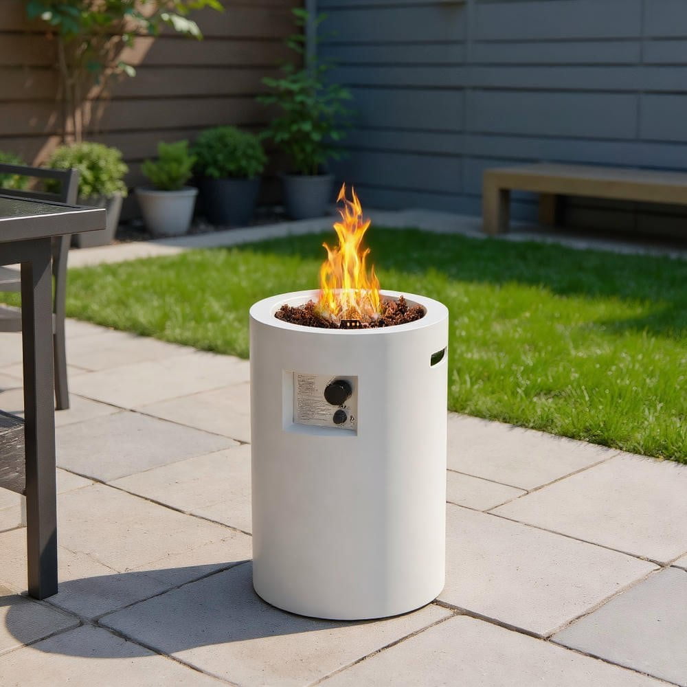 Resenkos Fire Pit, Fire Bowl,Outdoor Firepit,16 Inch Auto-Ignition ...